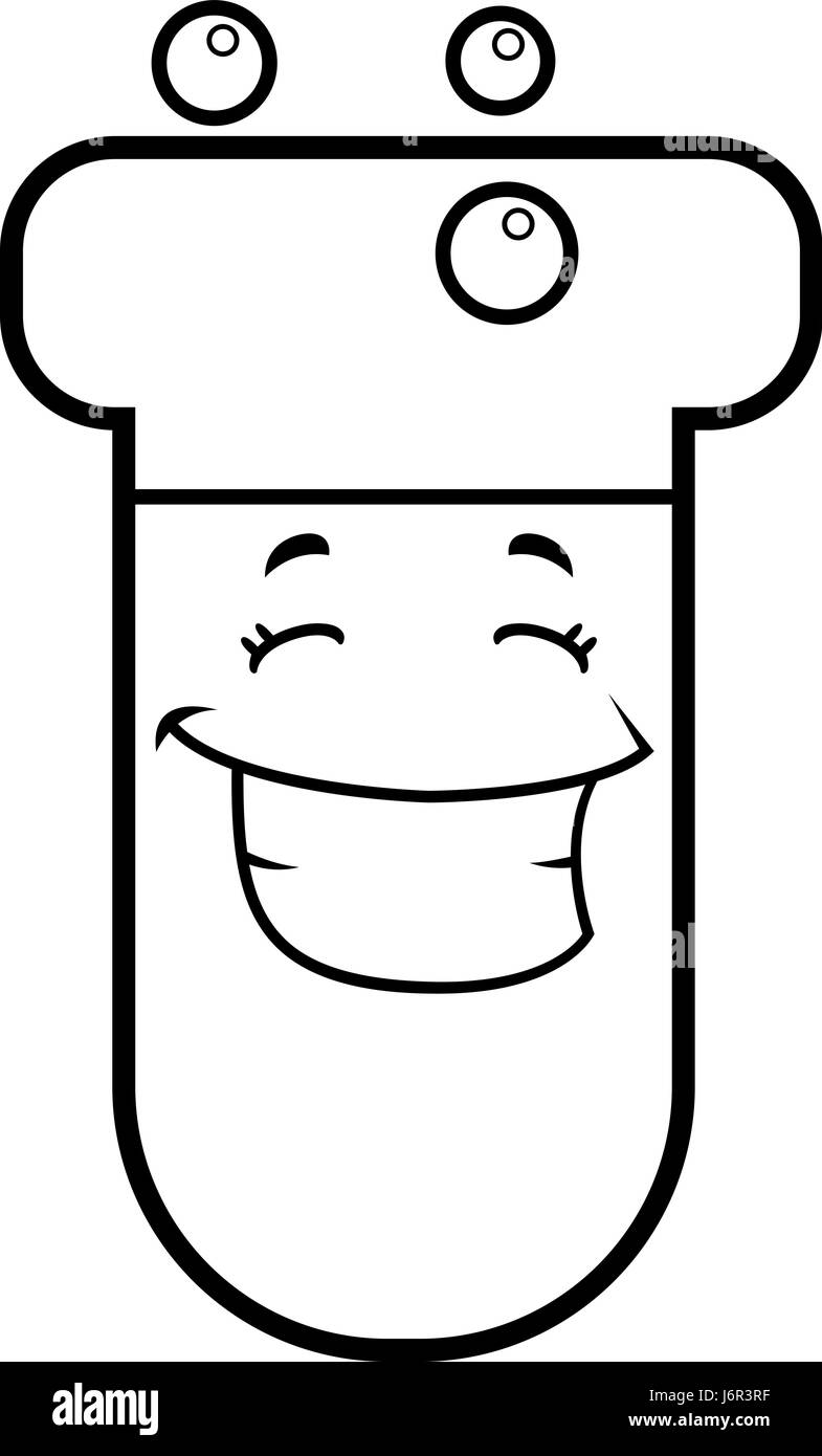 A cartoon test tube smiling and happy Stock Vector Image & Art - Alamy