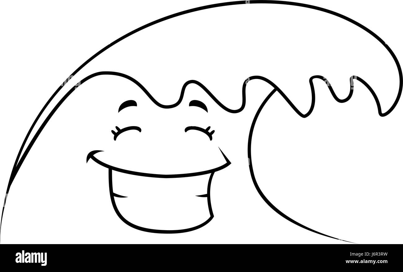 A cartoon ocean wave smiling and happy Stock Vector Image & Art - Alamy