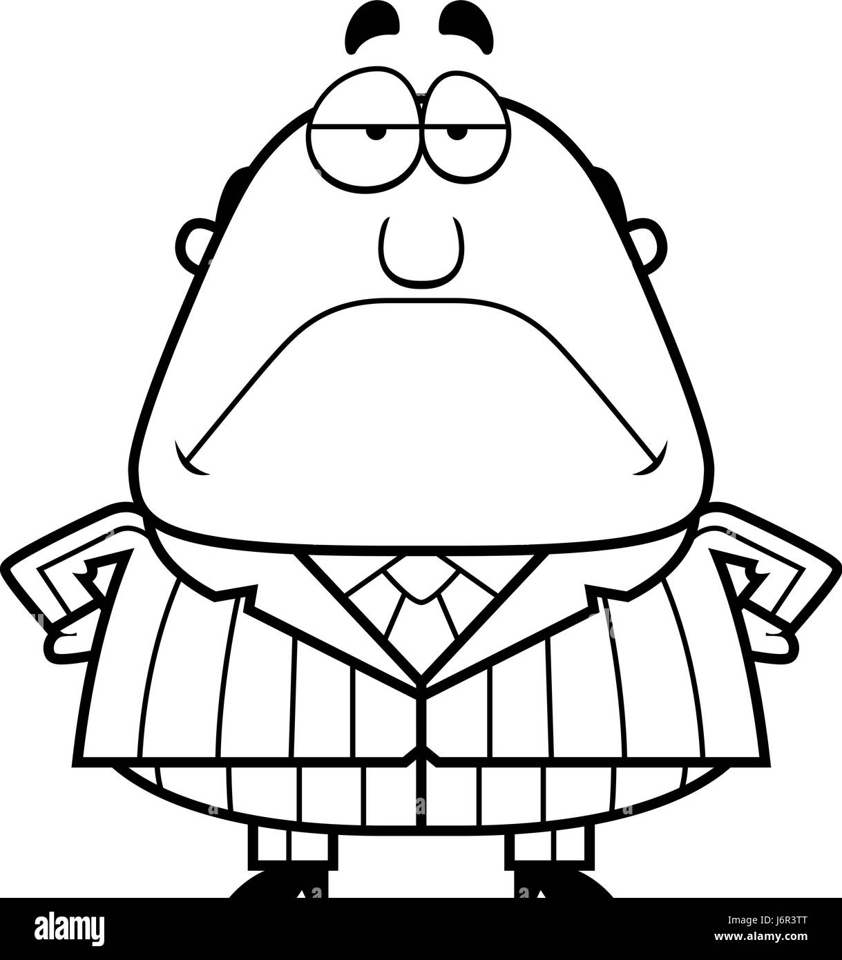 A cartoon boss with a grumpy expression Stock Vector Image & Art - Alamy