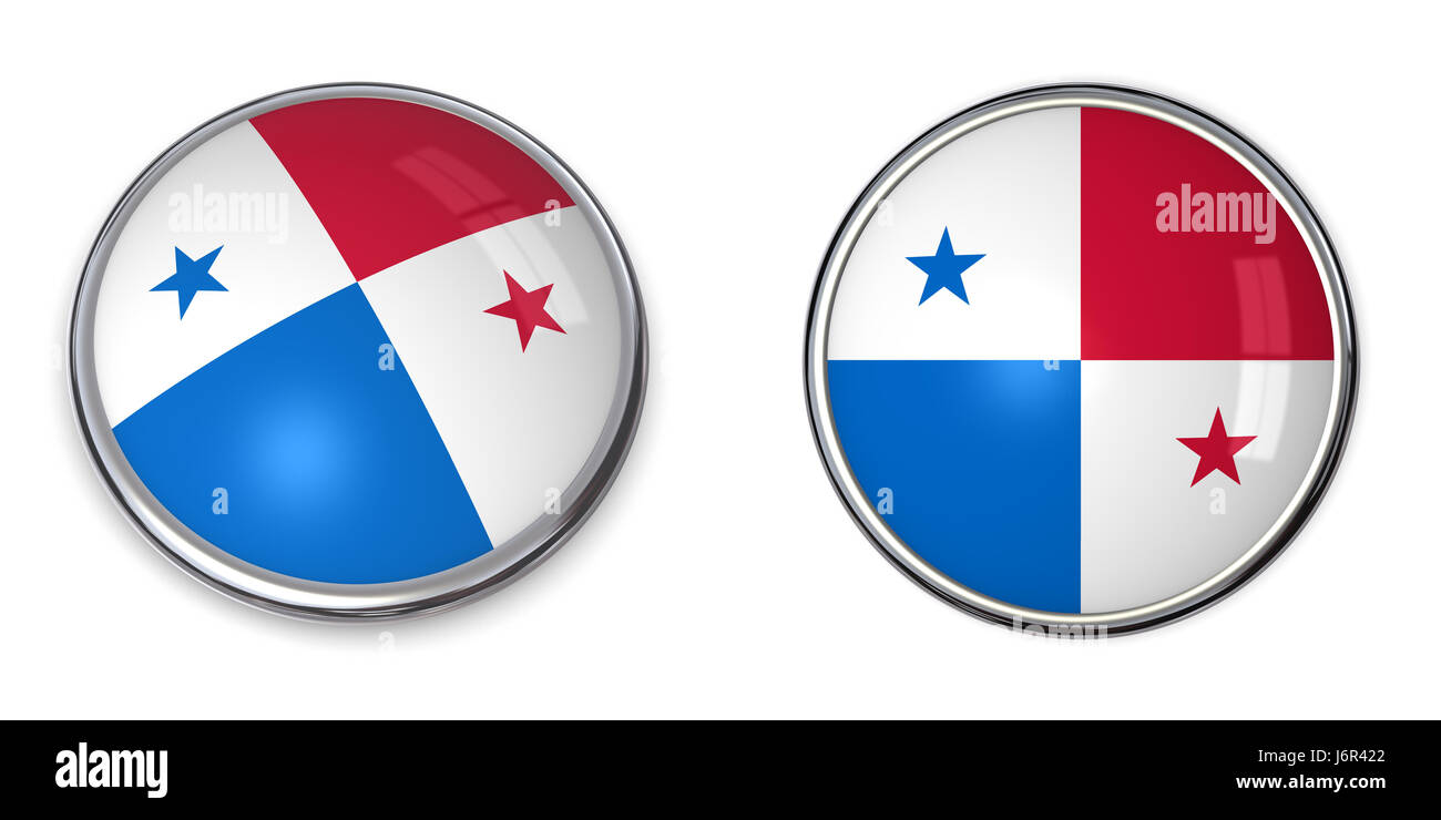 flag button banner panama badge pin sticker stickers travel isolated ...