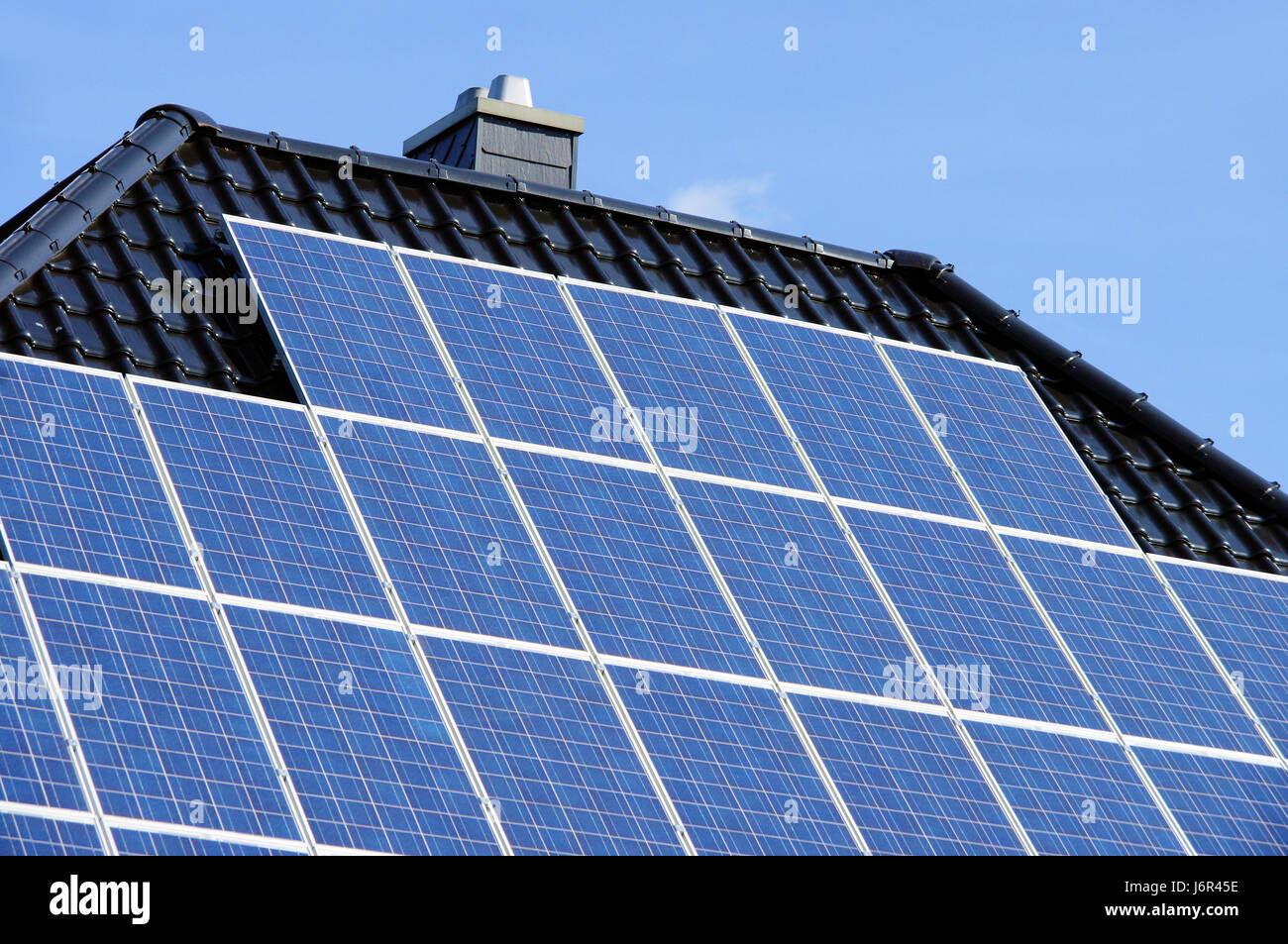 house building cell solar solar cell rooftop modern modernity new ...