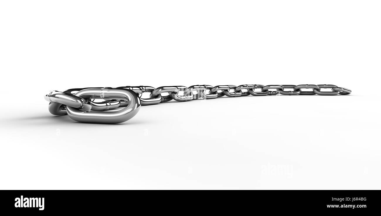 isolated silver chain steel illustration metal link blue objects ...
