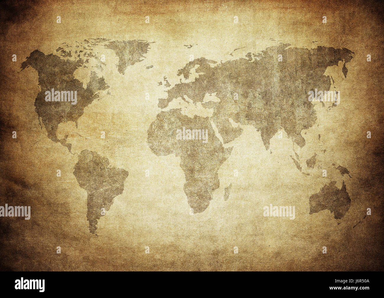 grunge map of the world Stock Photo - Alamy