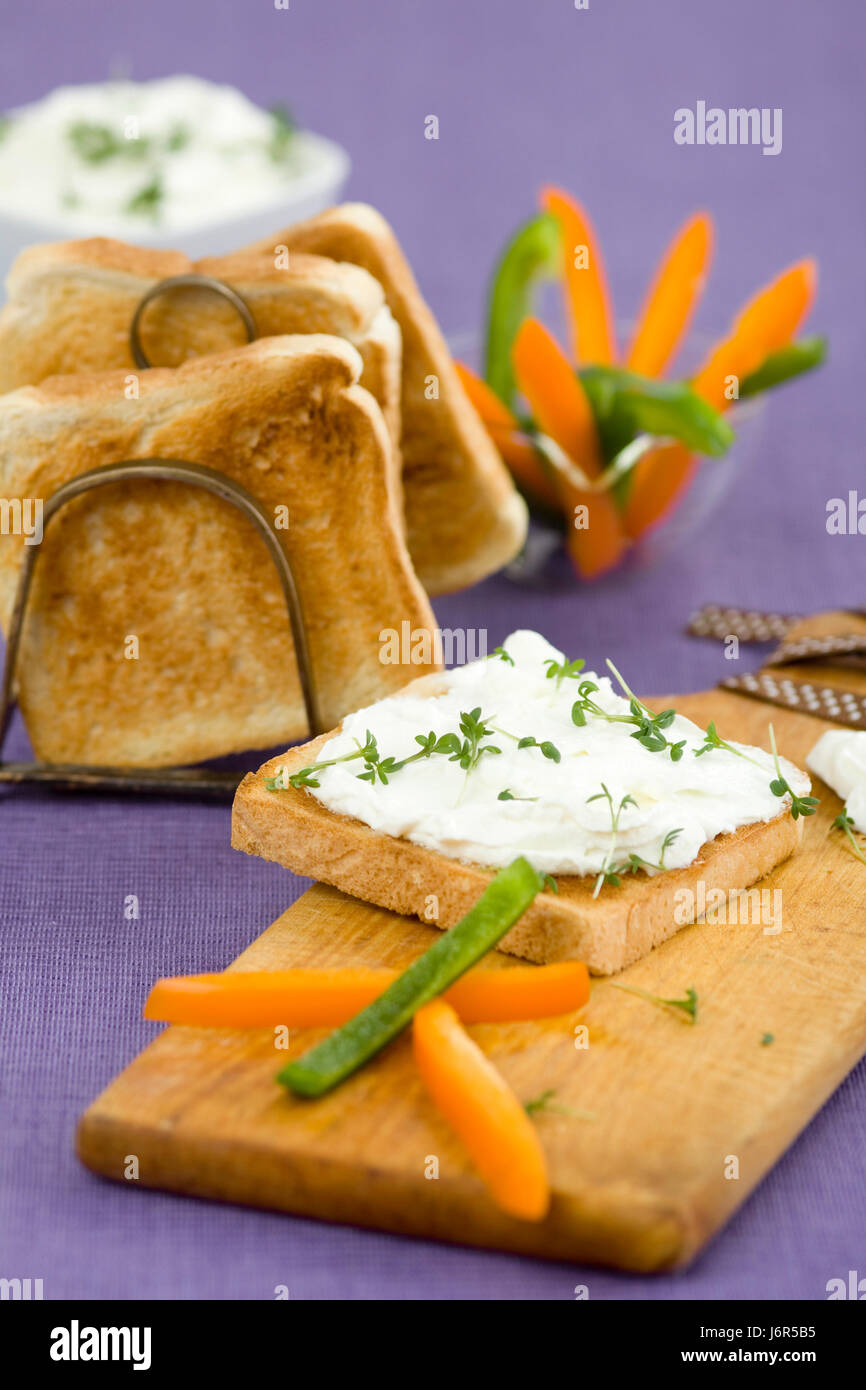 paprika peppers cheese toast bread grease besmear place setting paprika ...