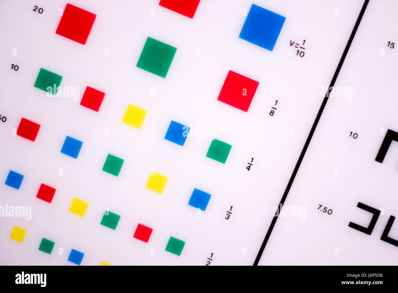 Opticians ophthalmology and optometry eye test chart to test sight and ...