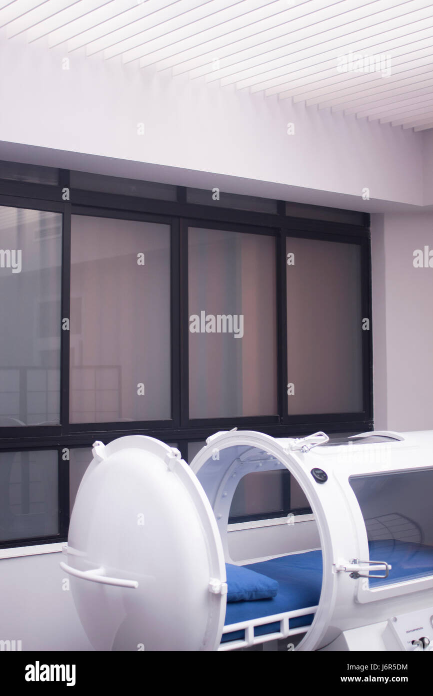 HBOT hyperbaric oxygen therapy tank chamber in hospital clinic to treat ...
