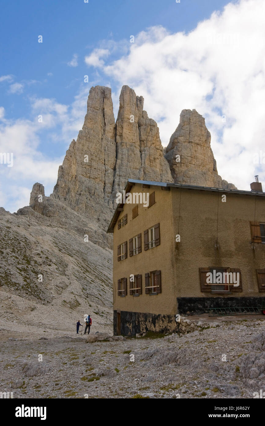 house building dolomites alps alpine style of construction architecture ...