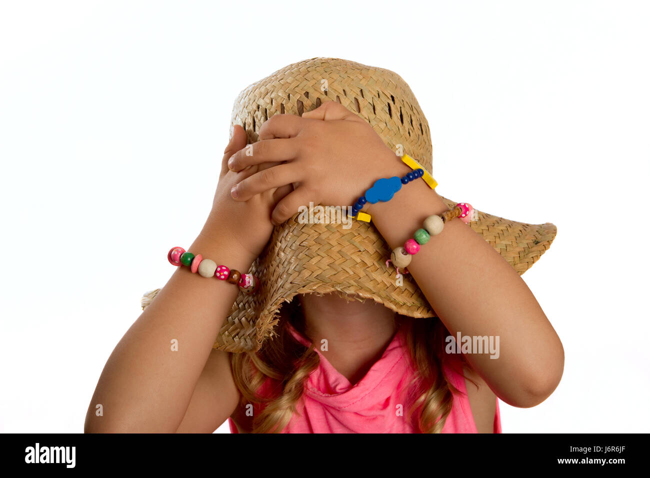 face hat small tiny little short hidden child girl girls straw game ...