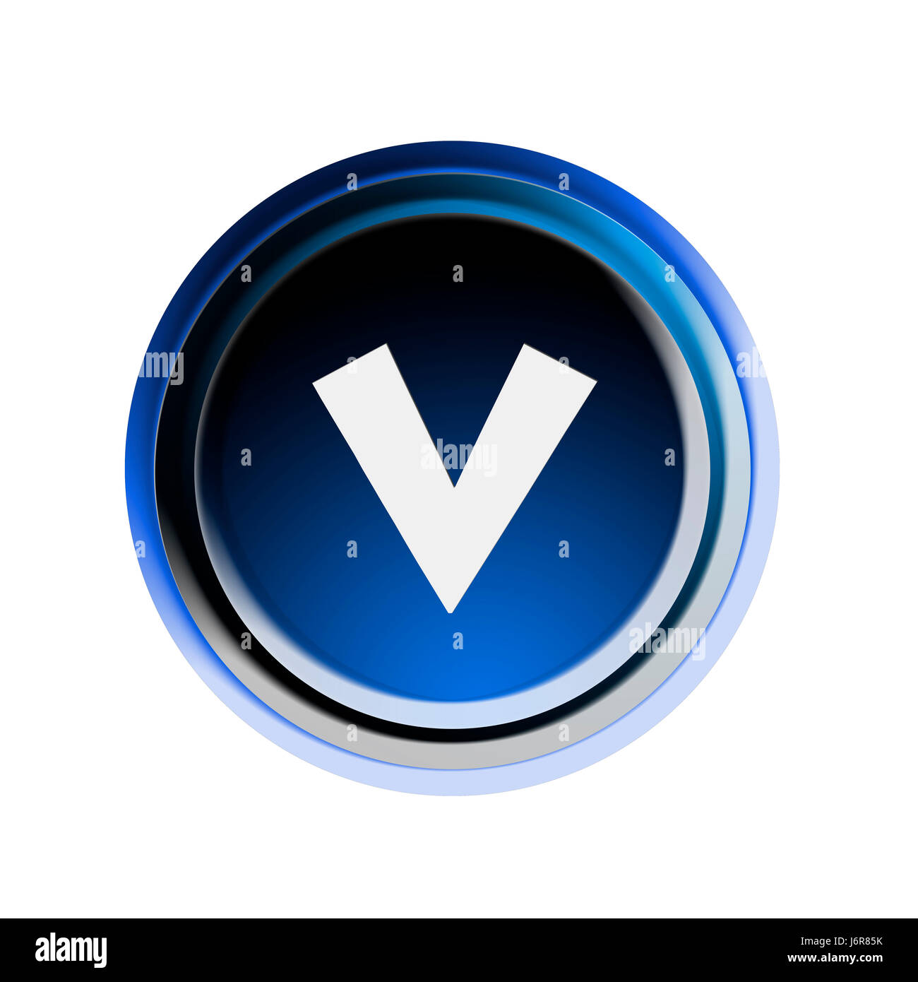 button with letter v Stock Photo - Alamy