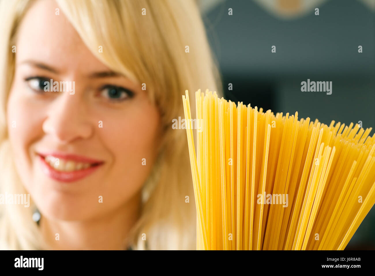pasta woman series Stock Photo - Alamy