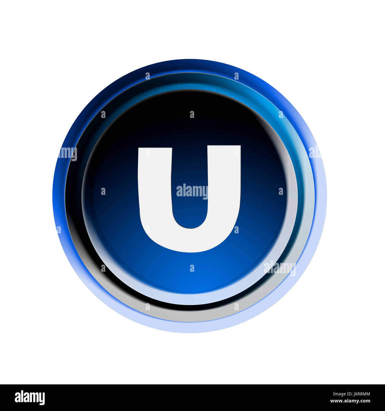 button with letter u Stock Photo - Alamy