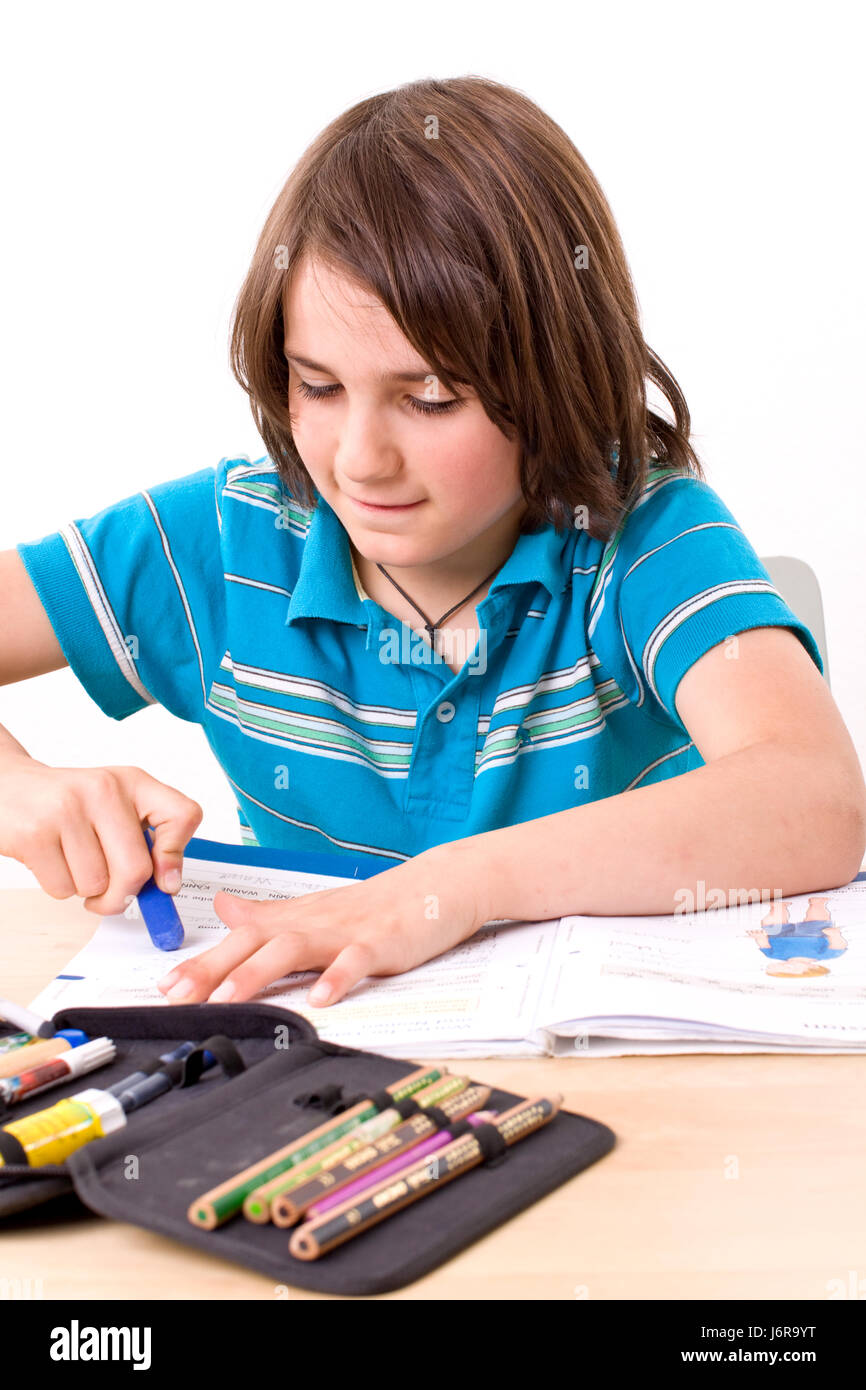 young student doing homework Stock Photo - Alamy