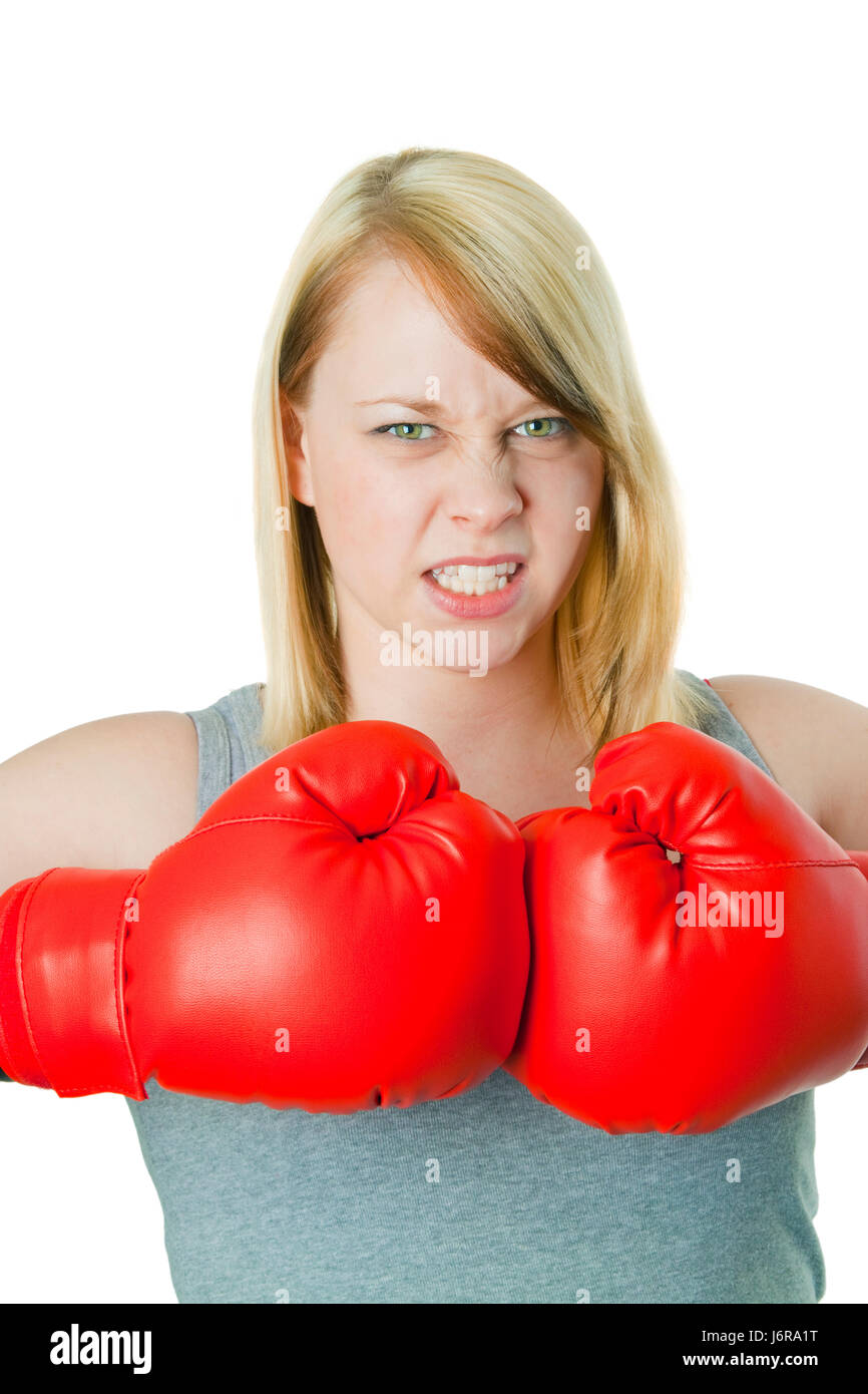 woman fight attack defend box challenge glib beat hit boxing boxes ...