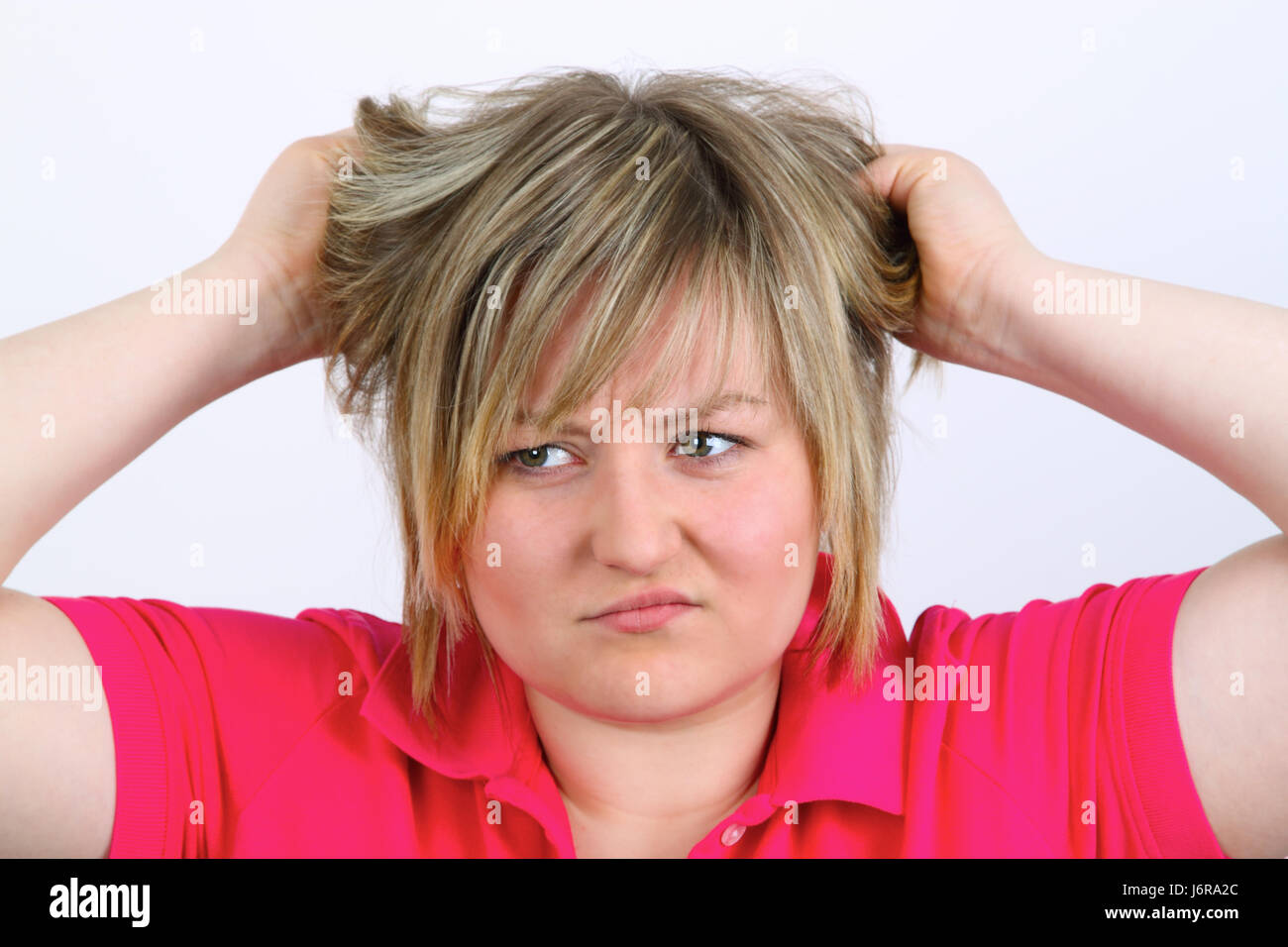 emotional rage raving furious angry irately emotion stress girl girls ...