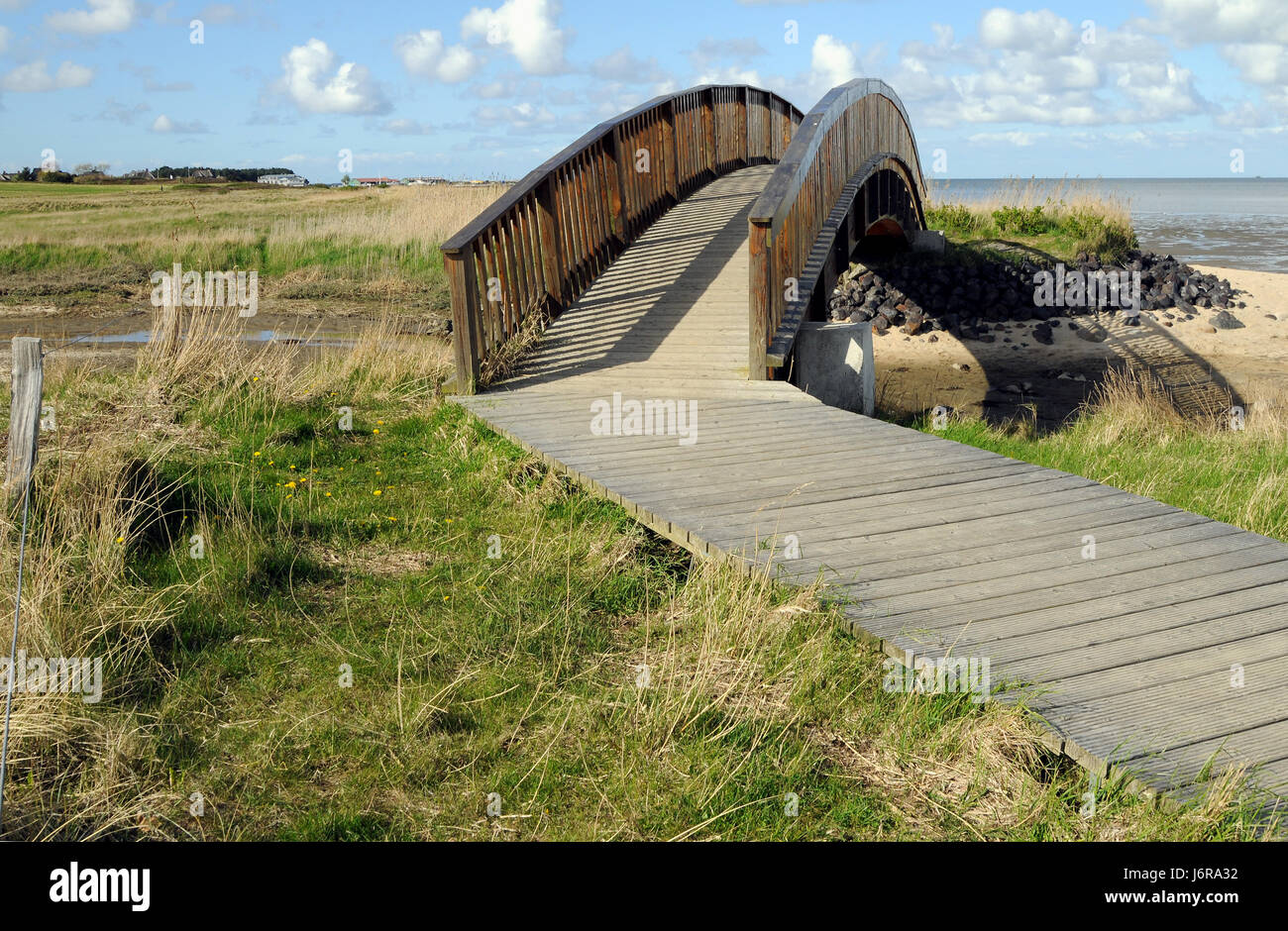 bridge sylt nordfriesland footbridge isle island beach seaside the ...
