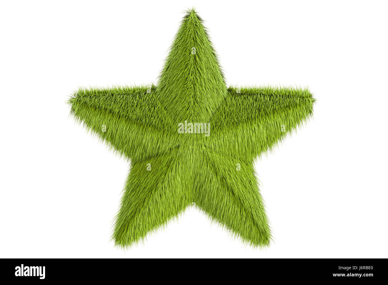 Star from grass, 3D rendering isolated on white background Stock Photo ...