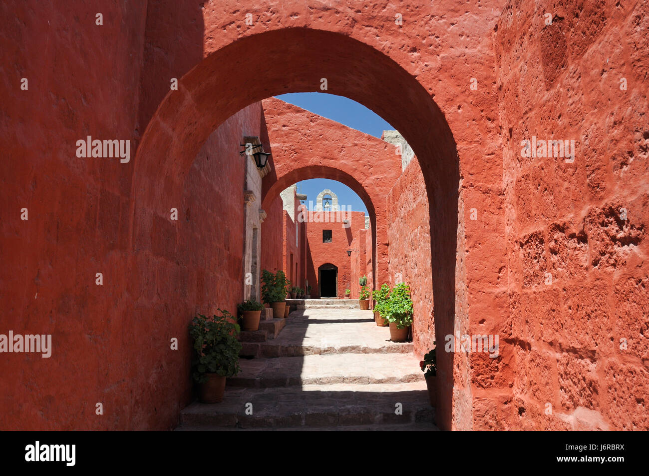 blue arc door wall monastery south america colour arcs peru convent ...