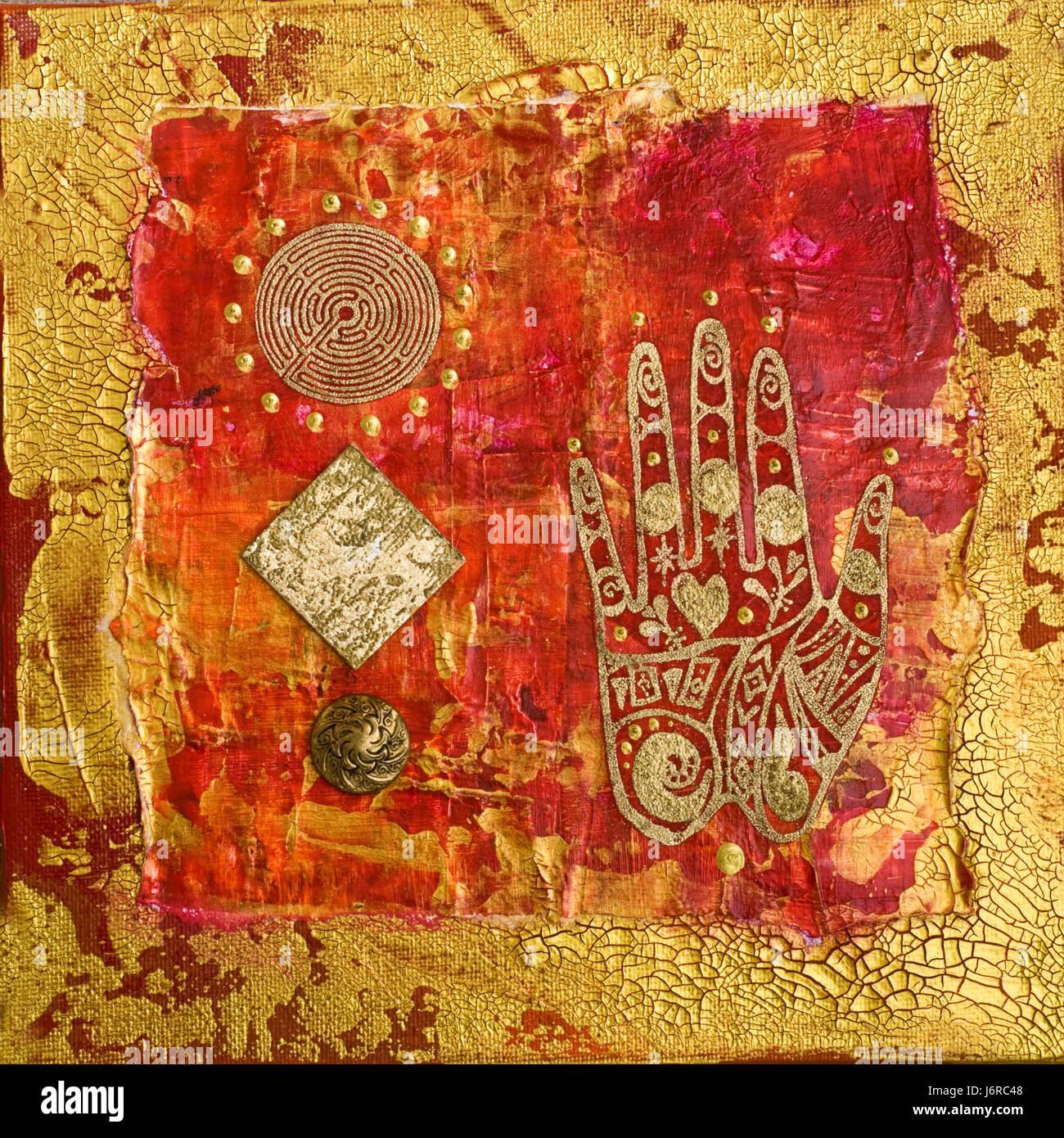 collage with hand Stock Photo - Alamy