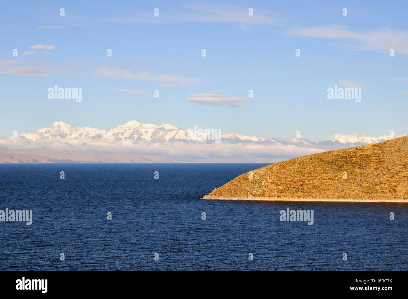 south america bolivia salt water sea ocean water isle island blue ...