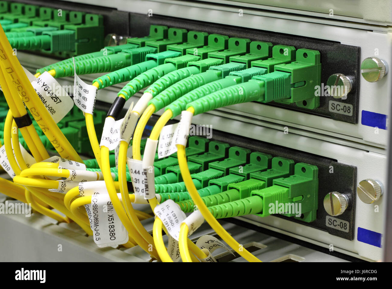 rack lan connector network closeup hardware traffic transportation ...