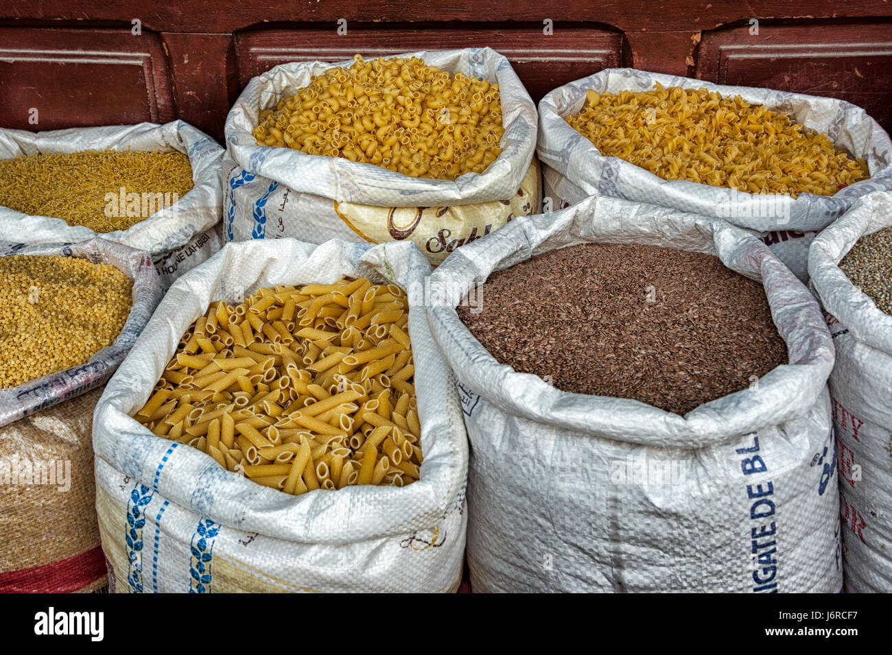 Food in a Market souk in Fez, Morocco. The market is one of the most ...