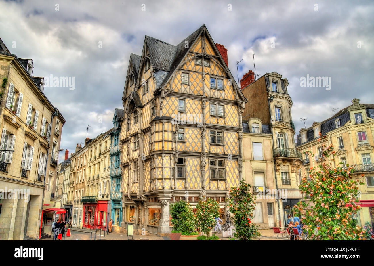 Buildings in the old town of Angers, France Stock Photo - Alamy