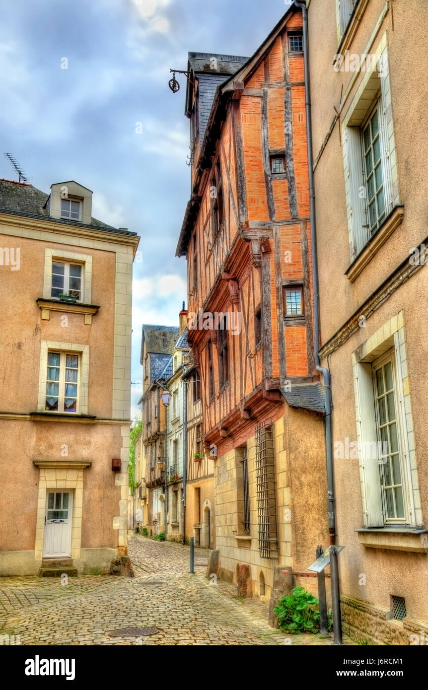 Buildings in the old town of Angers, France Stock Photo - Alamy