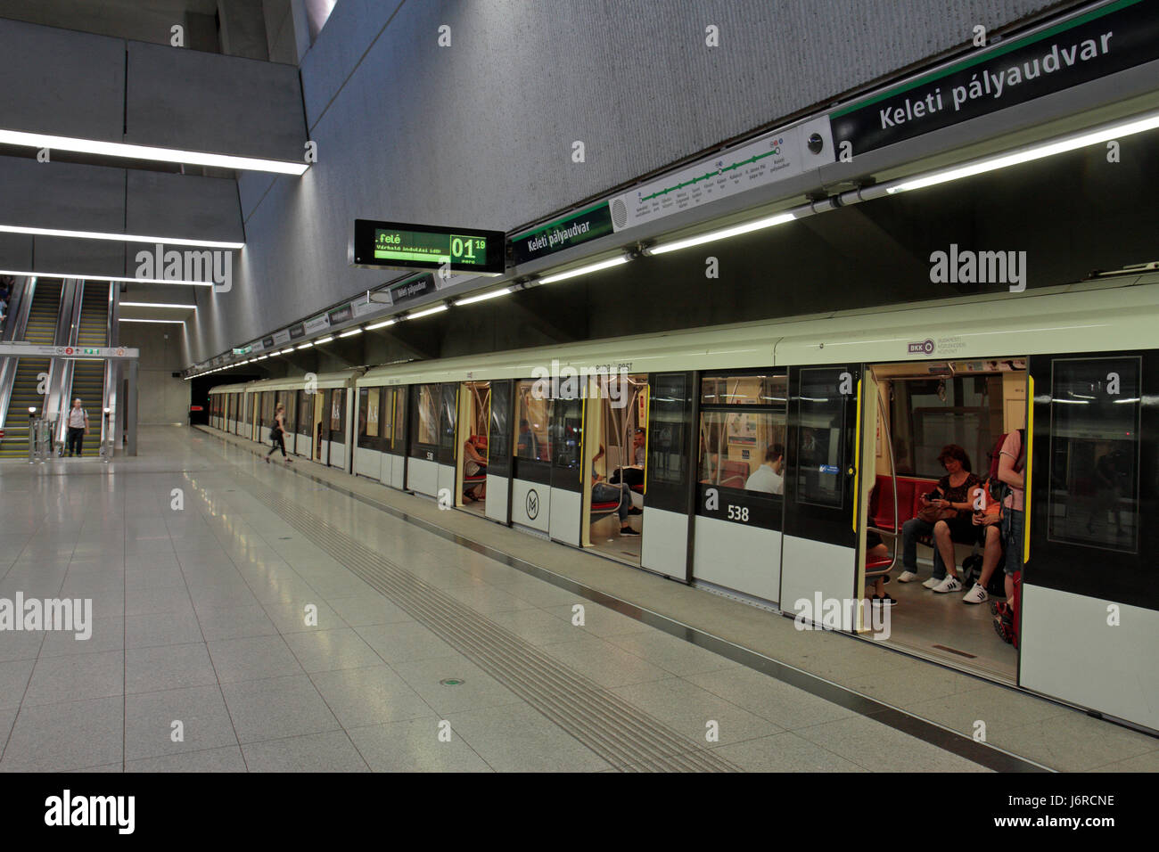 A Line 4 Budapesti metró train in Budapest, Hungary Stock Photo - Alamy