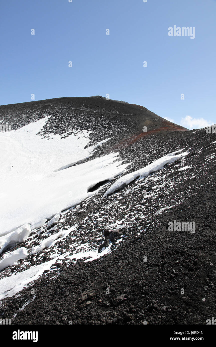 crater volcanic mountain mount assemble vulcan volcano blue snow coke ...