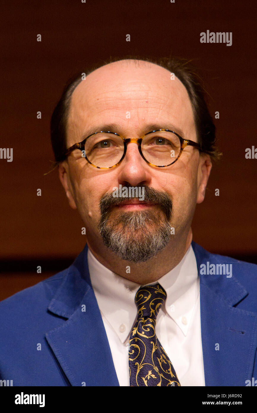 British journalist Bill Emmott portrayed at 2017 Turin Book Fair ...