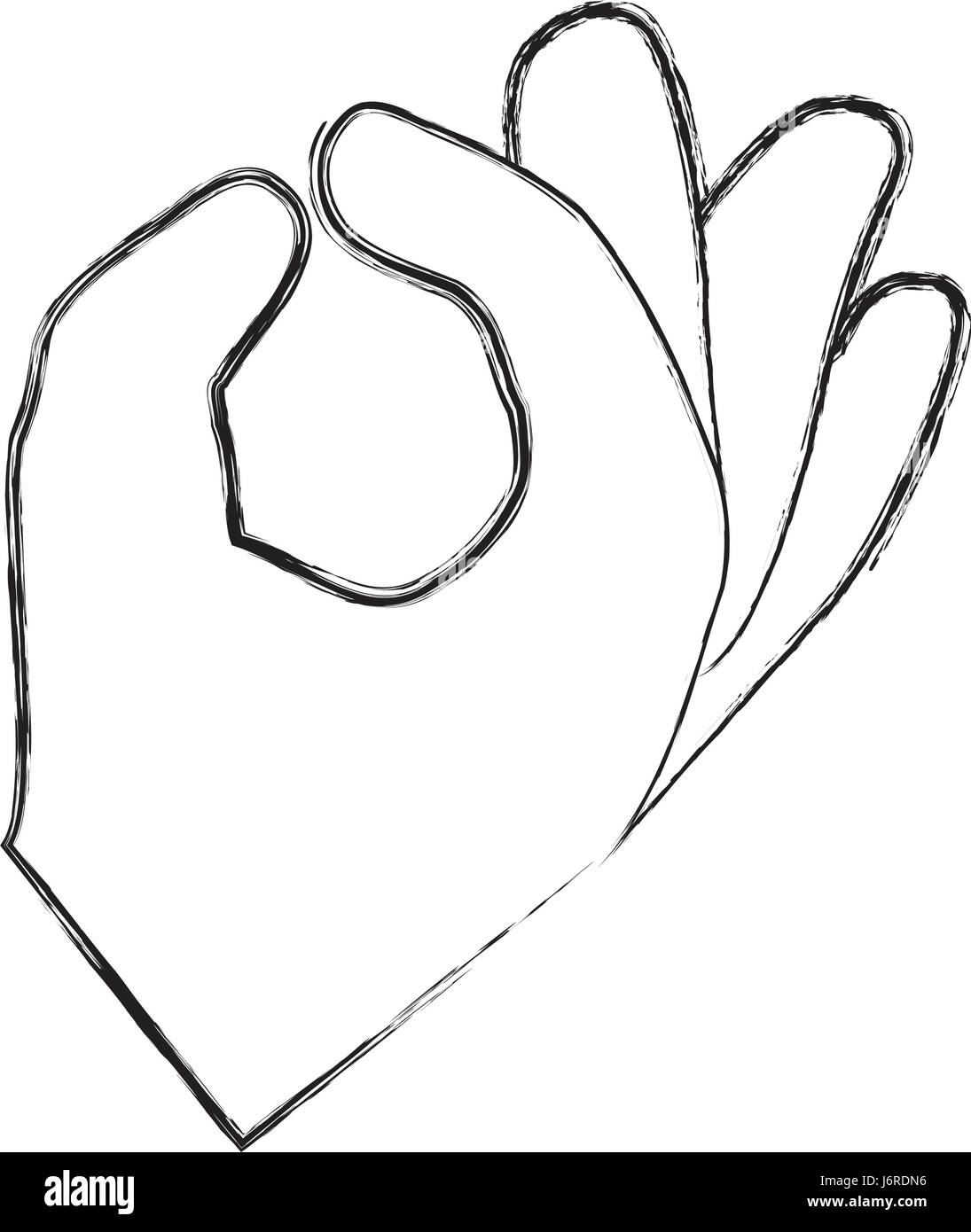 gesture ok hand Stock Vector Image & Art - Alamy