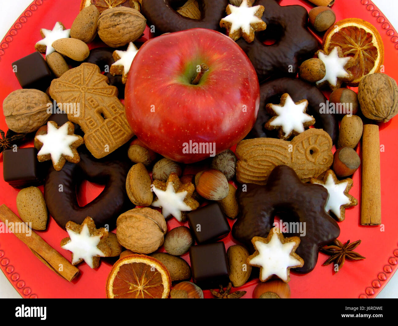 advent plate nuts biscuits cookies almonds tonsils christmas xmas x-mas ...