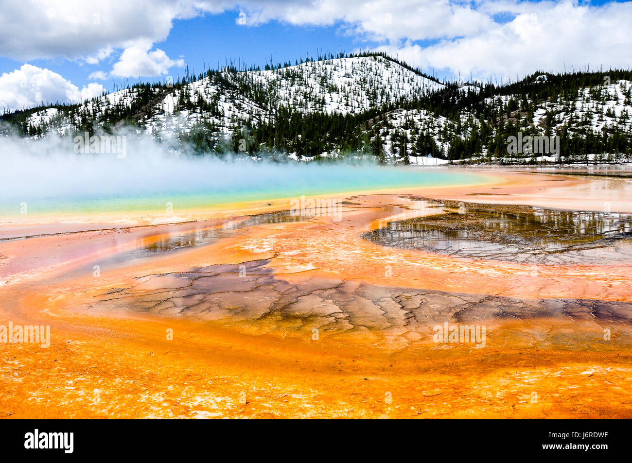 Grand Prismatic Spring, Yellowstone National Park, Wyoming Stock Photo ...