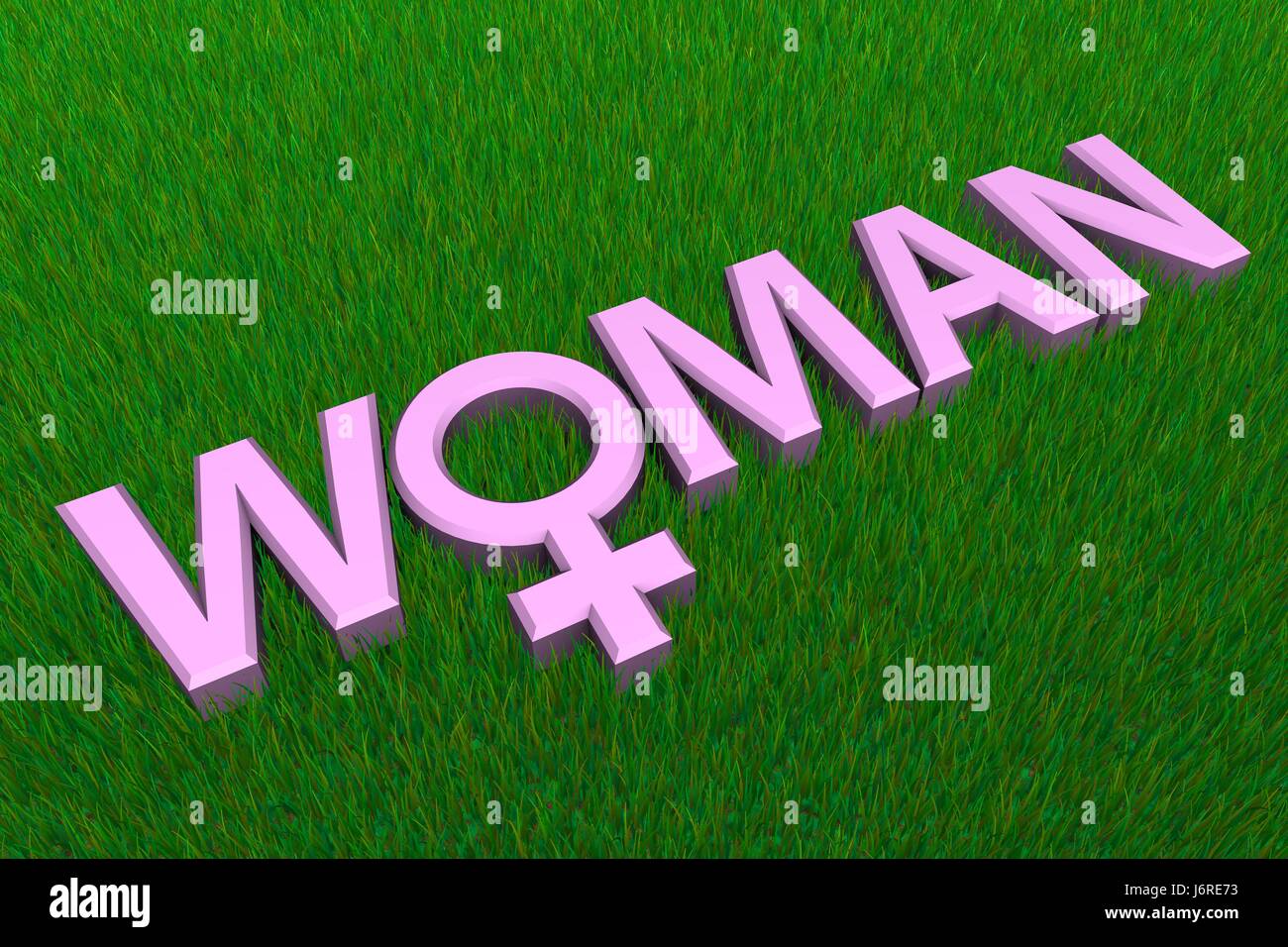 woman female word sign meadow grass lawn green pictogram symbol ...