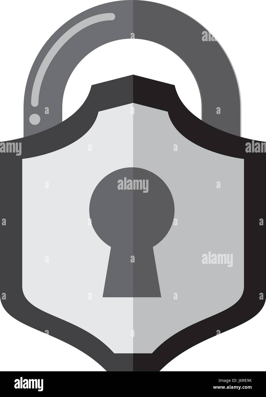padlock security shield Stock Vector Image & Art - Alamy