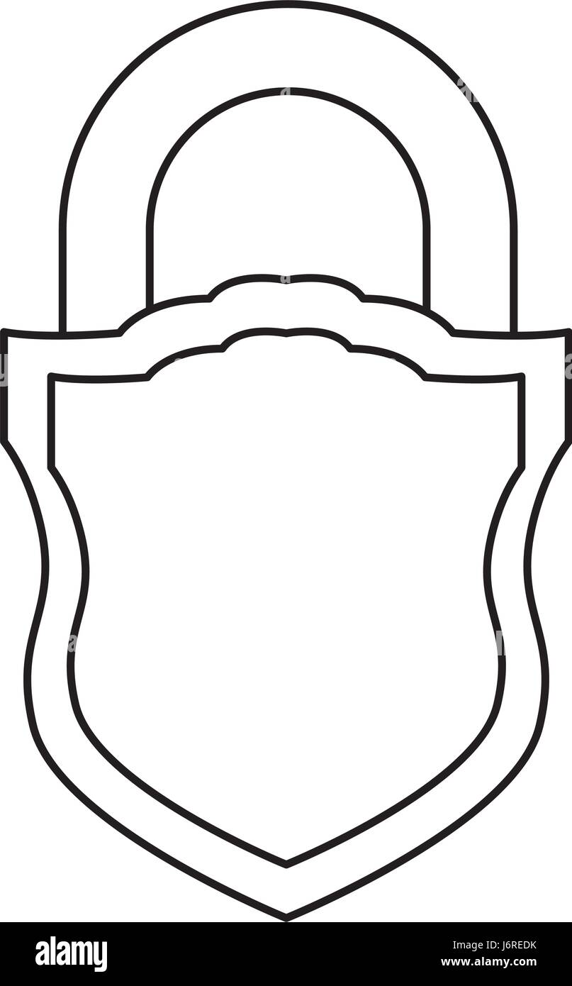 padlock security shield Stock Vector Image & Art - Alamy