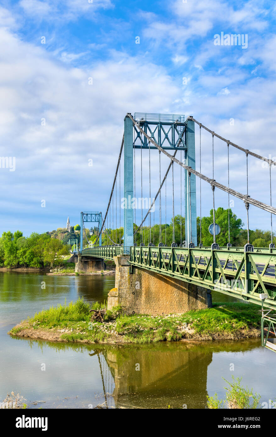 Bridge across the Loire at Gennes, France Stock Photo - Alamy