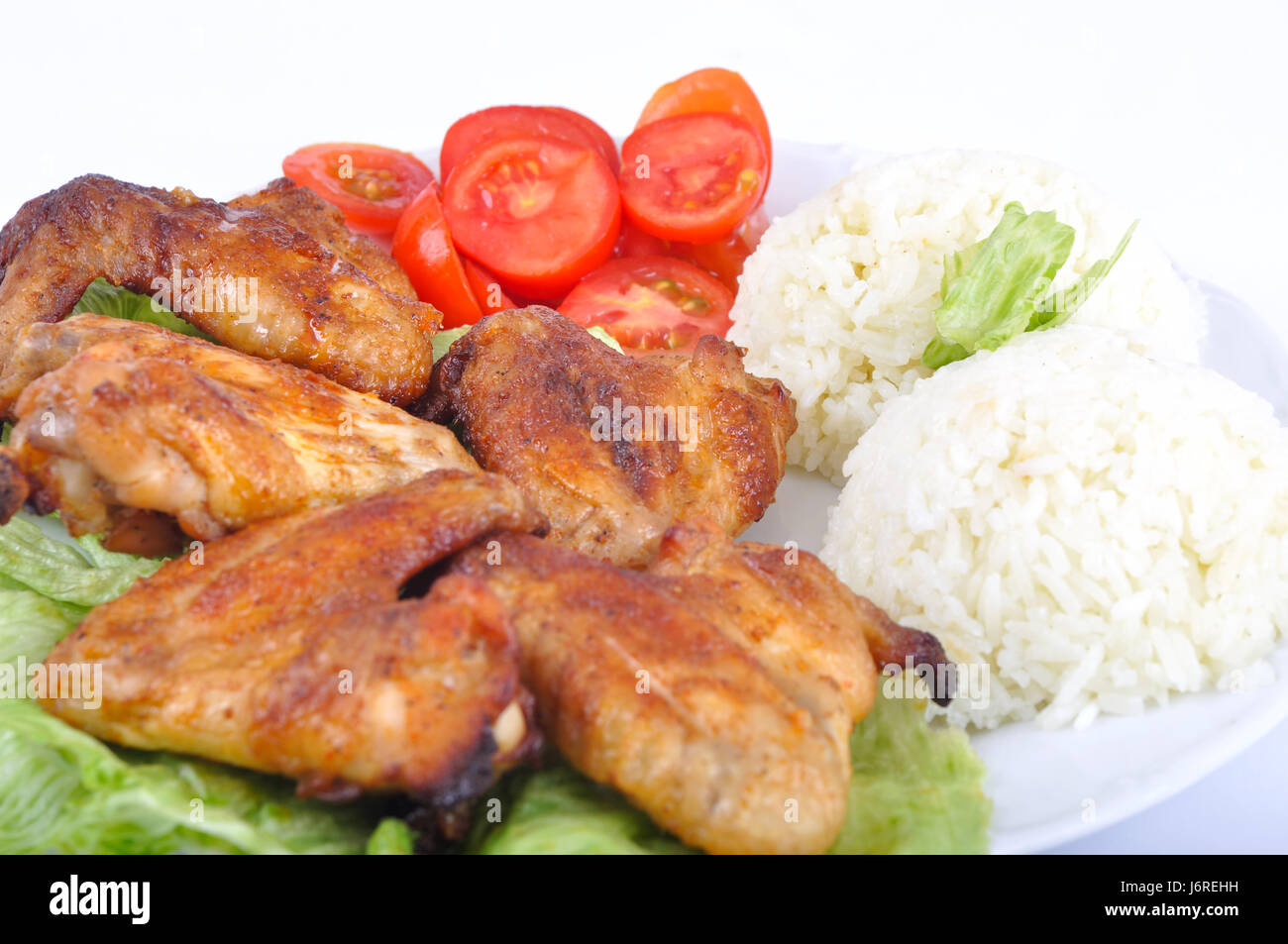 wing spicy food dish meal chicken tasty rice legs food aliment skin ...