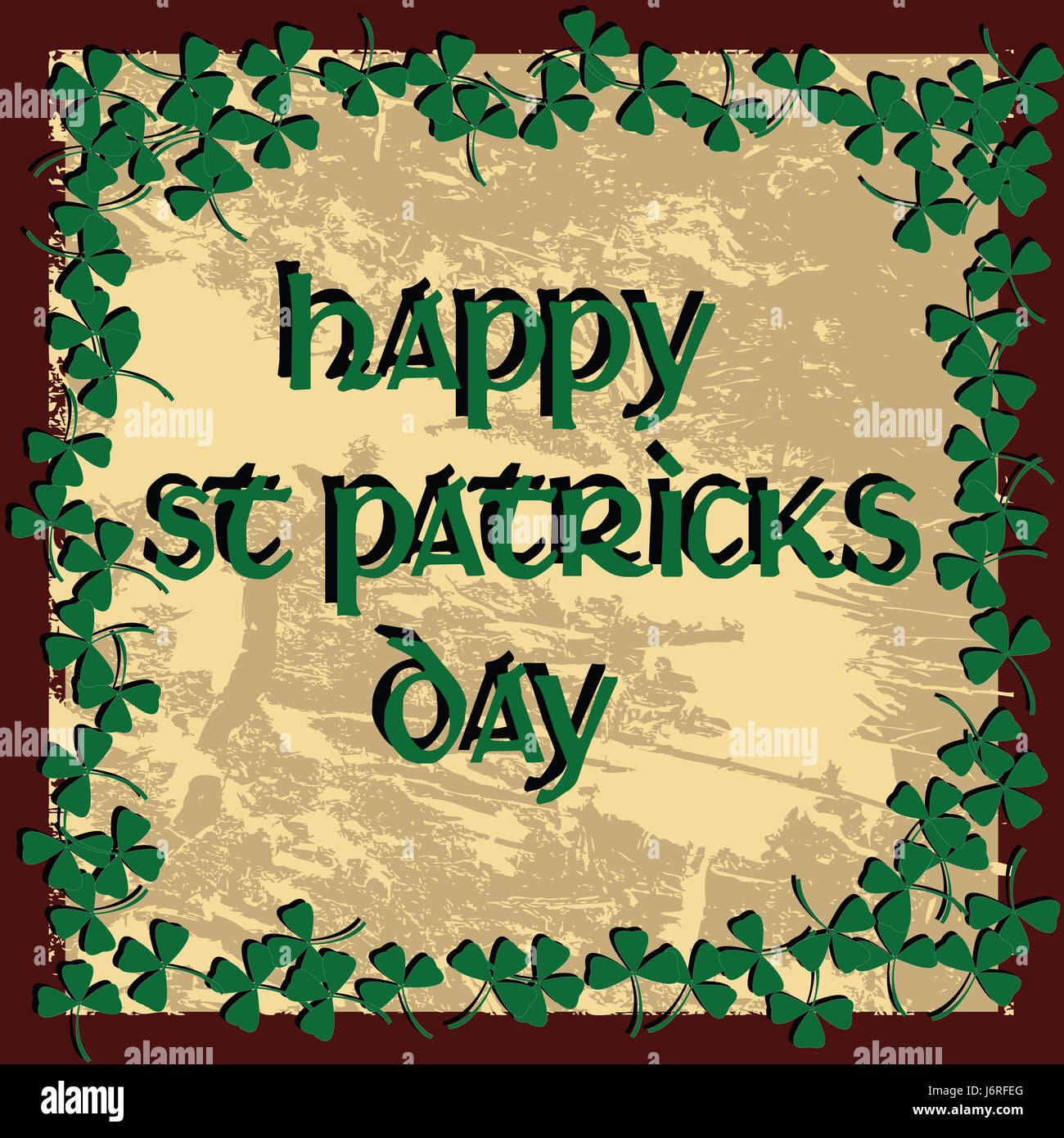 art abstract clover aged color backdrop background paint greeting leaf ...