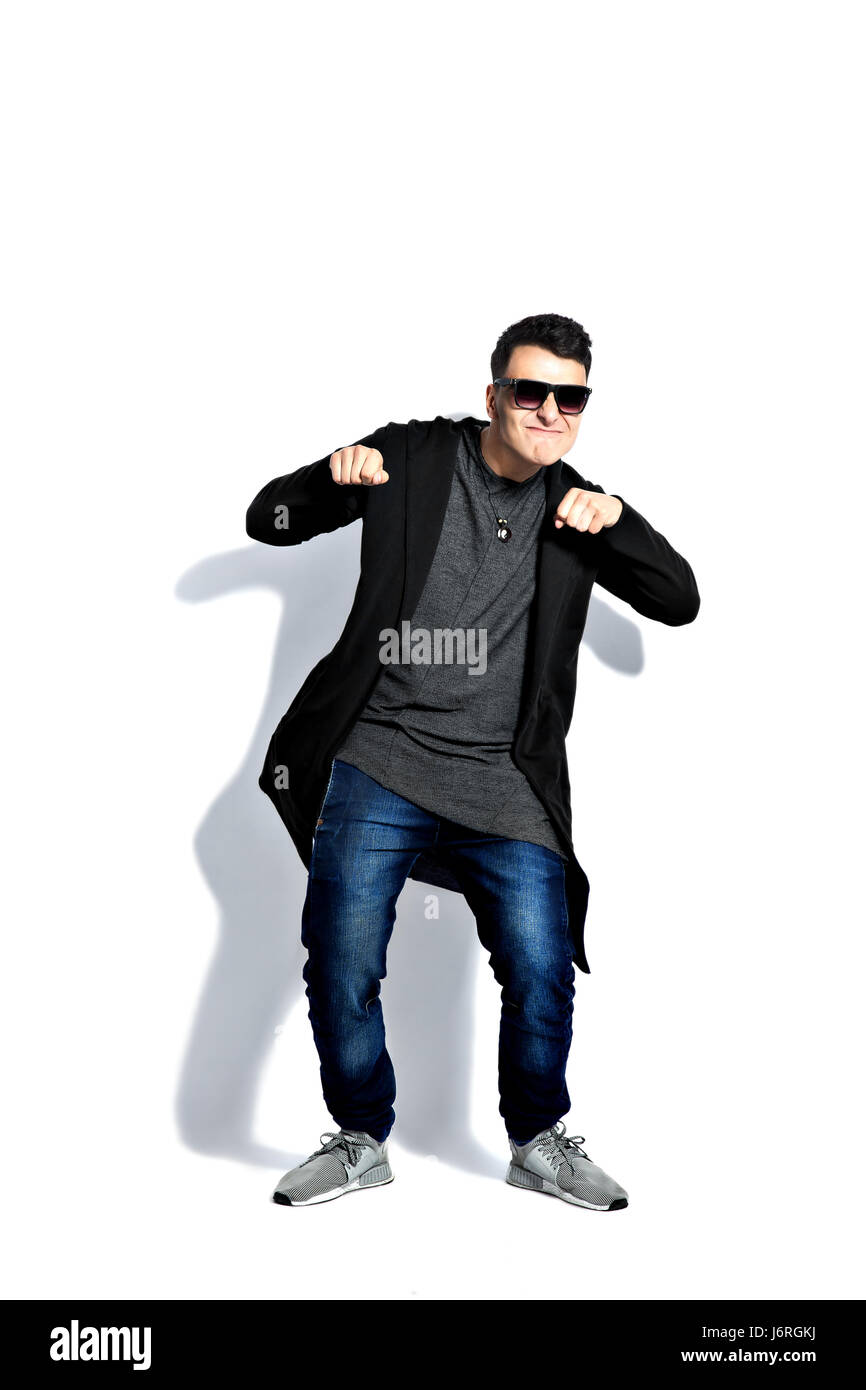 strange man attitude man on isolated white background walking like an ...