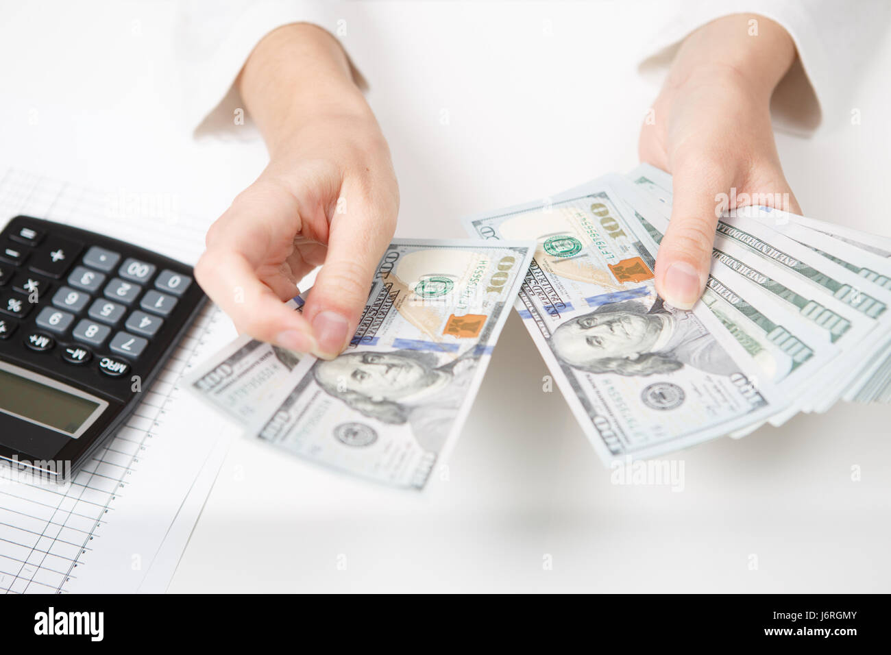 Hands counting money, close up Stock Photo - Alamy
