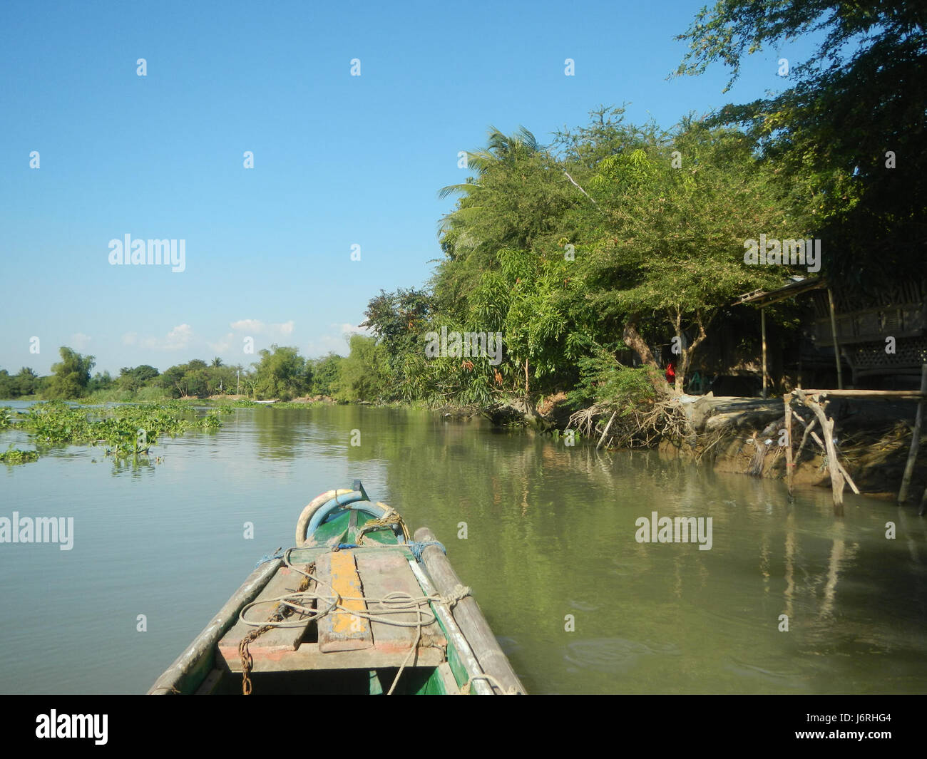 This image captures the river districts of Candelaria Delta in Macabebe ...