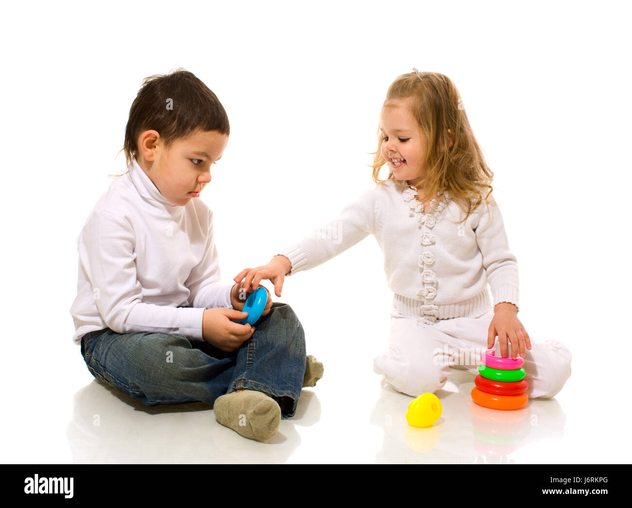 Children Sharing Toys