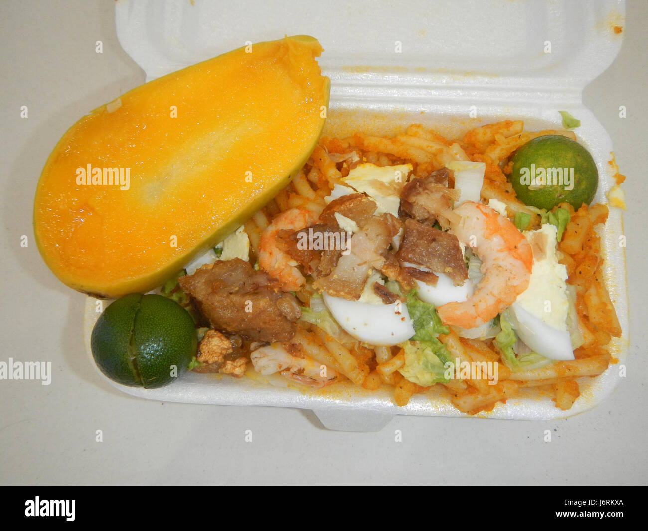 0704 Cuisine of Bulacan Pancit malabon barbecue pork 03 Stock Photo - Alamy
