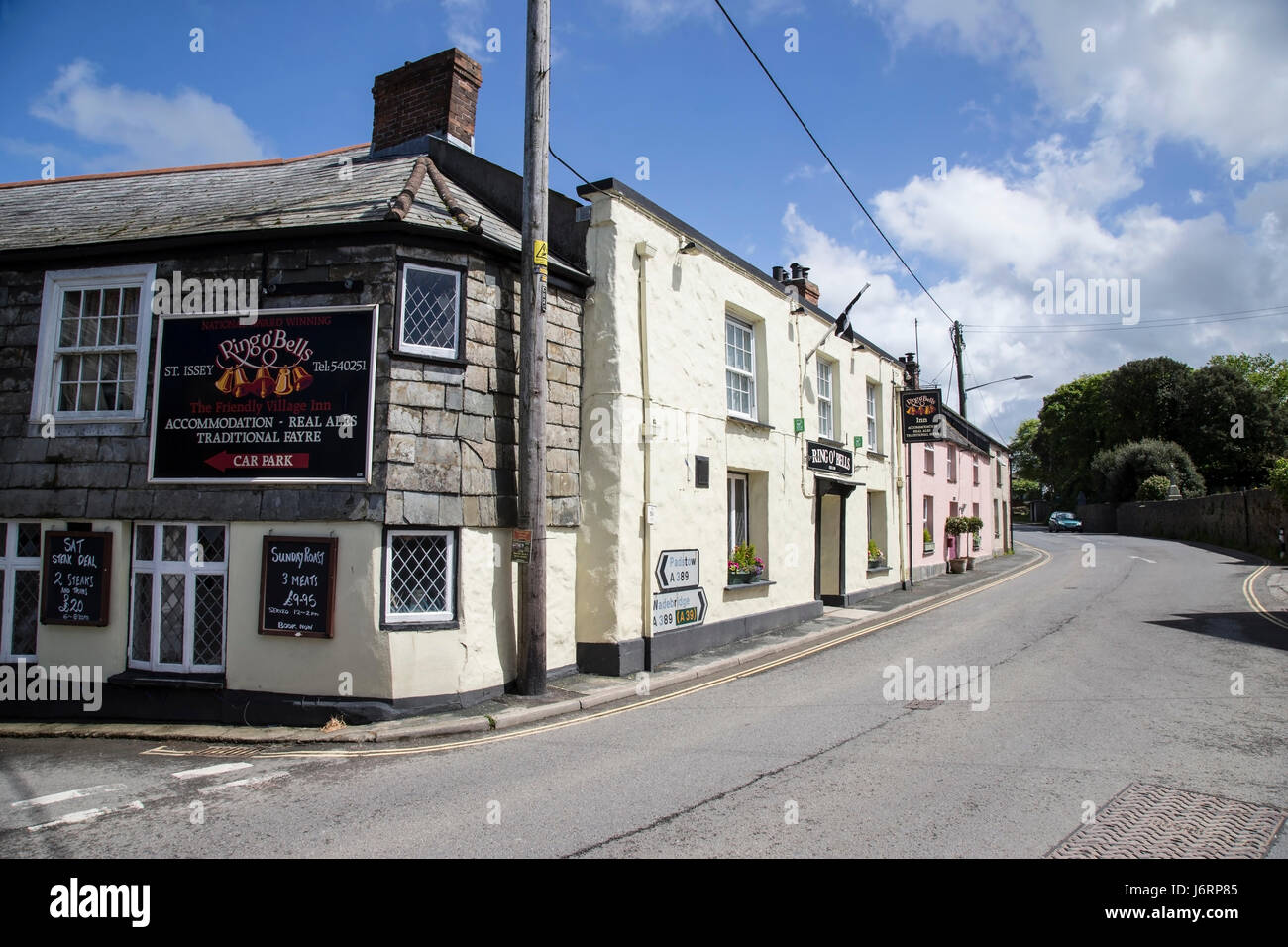 Cornish public house, St Issey, Cornwall Stock Photo - Alamy