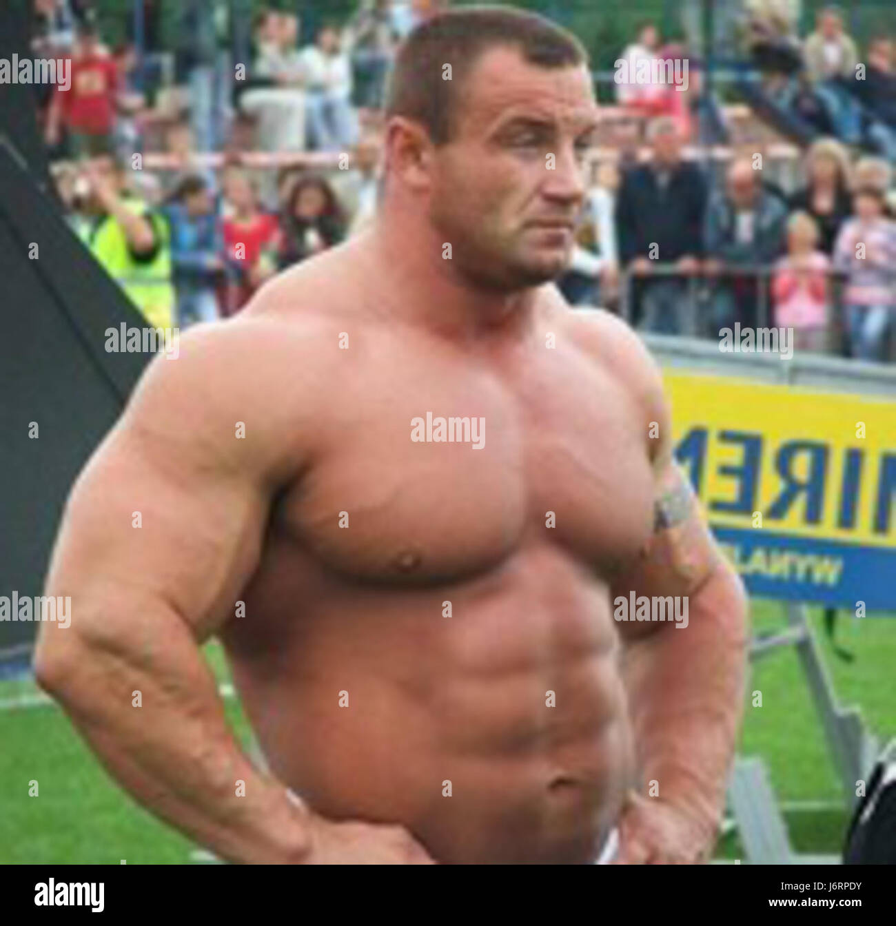 This likely refers to an image or event involving Mariusz Pudzianowski ...