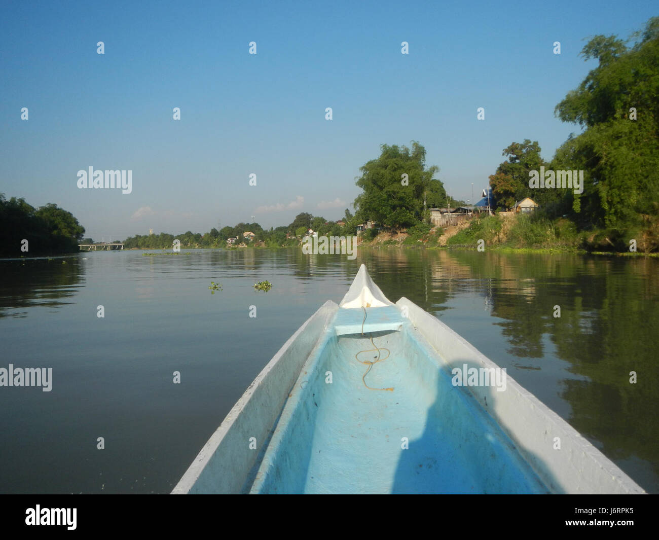 This image captures a serene view of the riverside districts in the ...