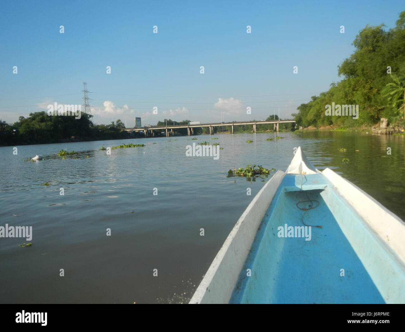 This image shows a landscape view of the riverside districts of ...