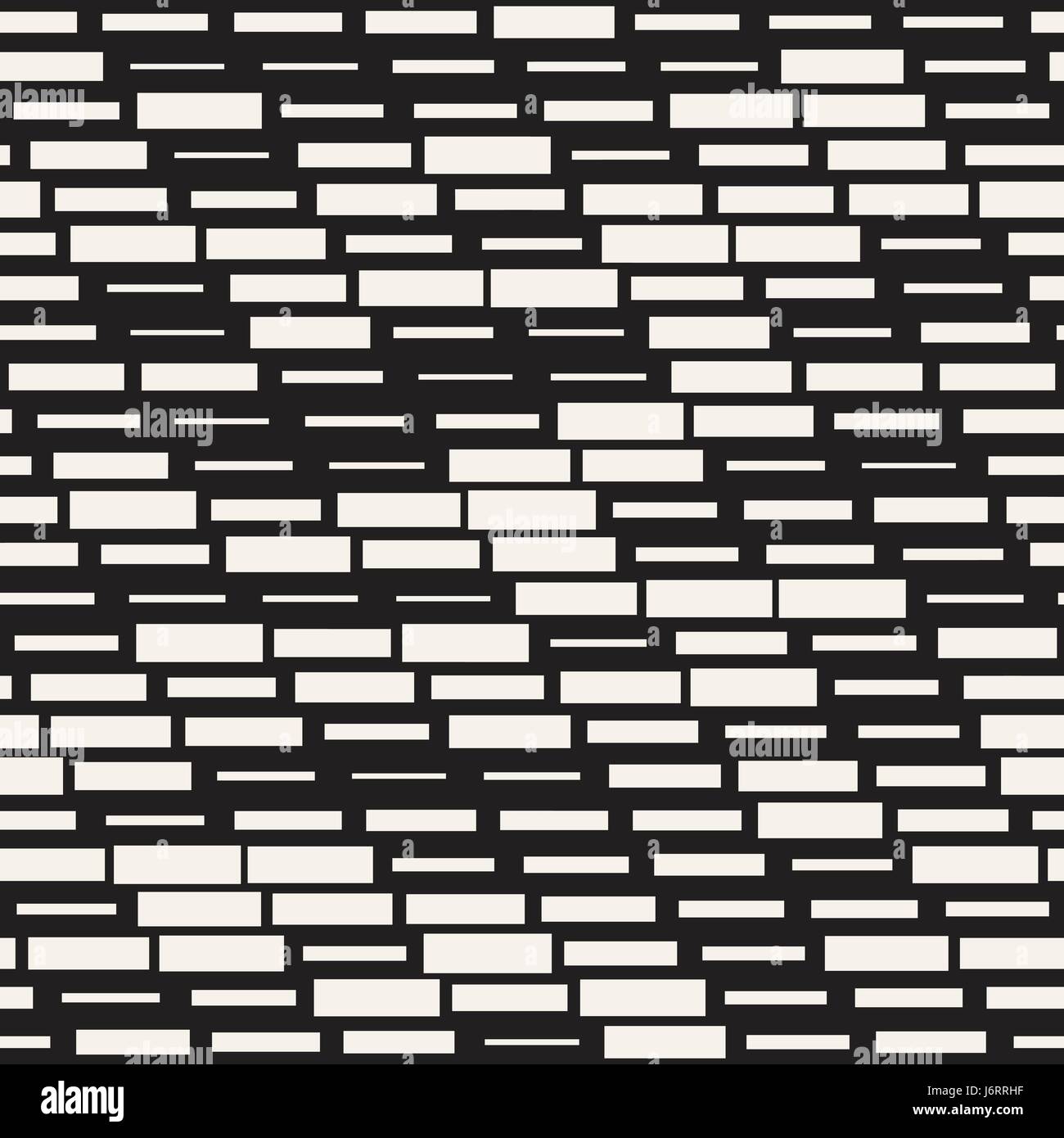 Vector Seamless Black And White Irregular Dash Rectangles Grid Pattern Trendy Monochrome
