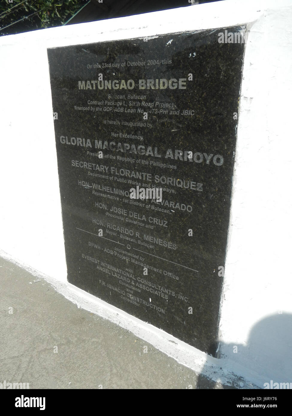A map detailing the roads and landmarks of Balagtas, Guiguinto, and ...